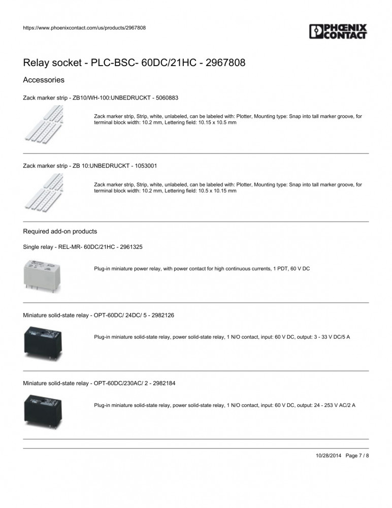 Phoenix Contact 2967808 technical document page 7