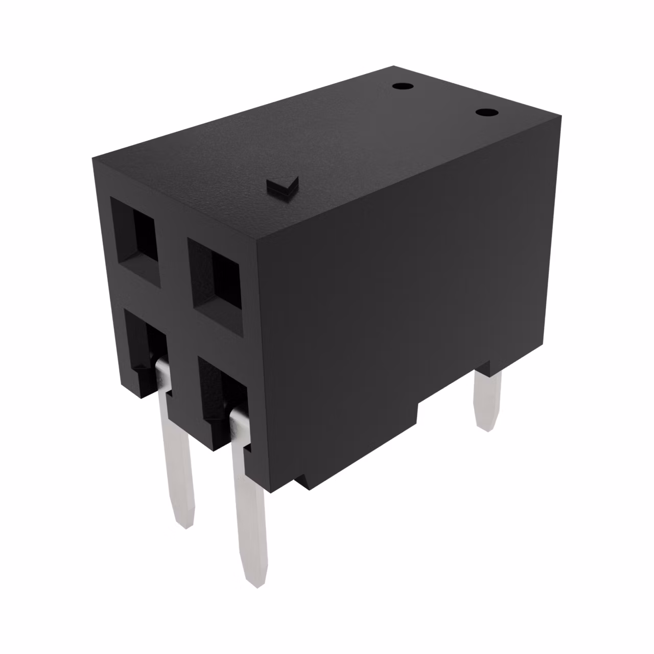 C-Grid III PCB Receptacle, 2.54mm Pitch, Dual Row, Right-Angle, Shrouded, 4 Circuits, 0.12µm Gold (Au) Flash Plating, Straight PCB Pins for sale