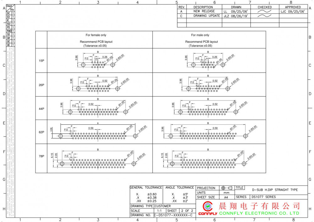 CONNFLY DS1077-78MB8NSS drawing page 2
