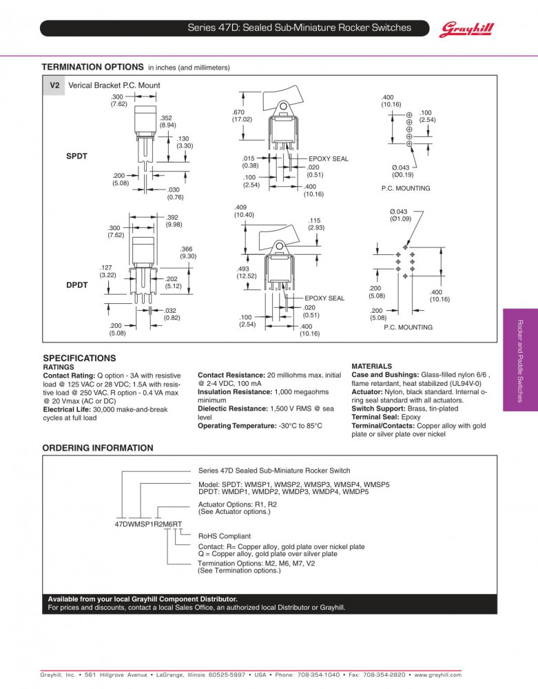 Grayhill Series 47D documentation page 3
