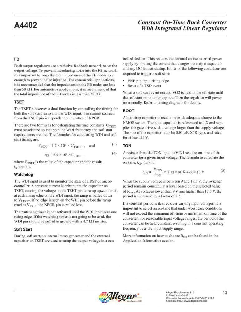 A4402 datasheet page 10