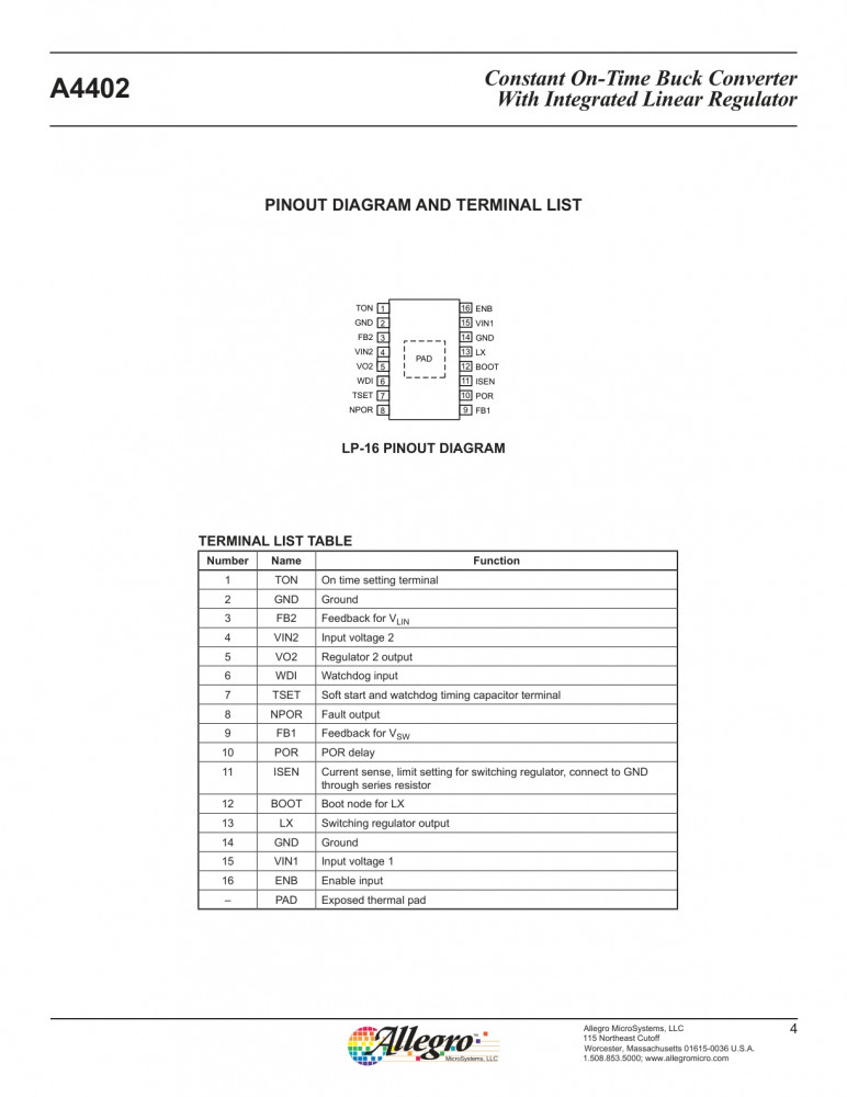 A4402 datasheet page 4