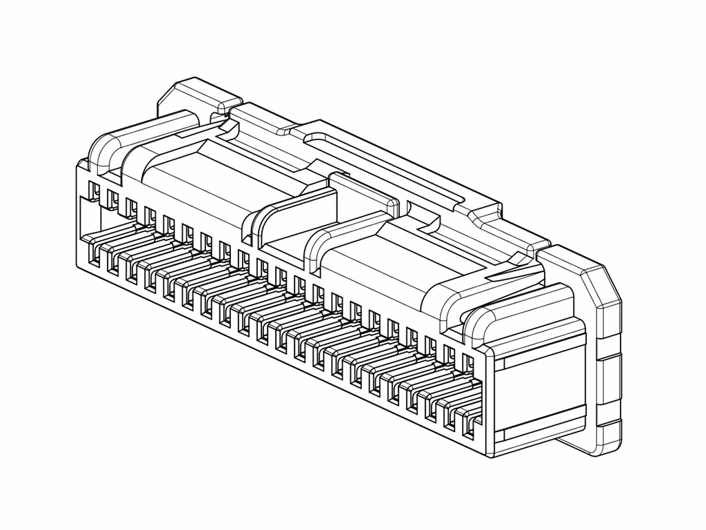 1.25mm Pitch, Micro-Lock Plus PCB Header, Dual Row, Vertical, Surface Mount, Tin-Bismuth Plating, Positive Lock, 20 Circuits, Low-Halogen, Black