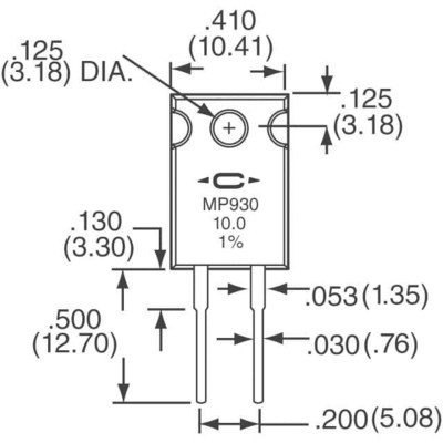 Caddock MP930-400-1% Through Hole Resistor