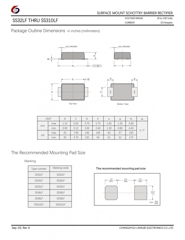 SS34LF datasheet page 3