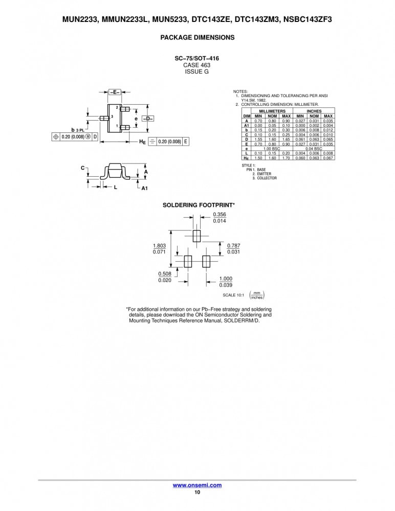 MUN5233T1G datasheet page 10