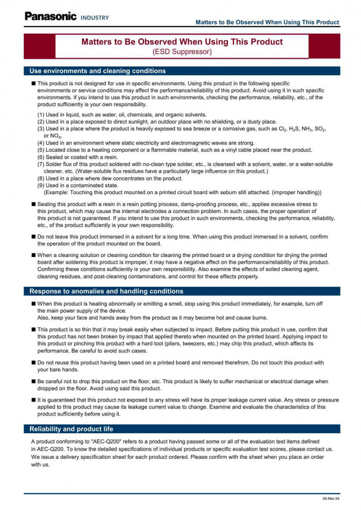 EZAEG ESD suppressor datasheet page 5