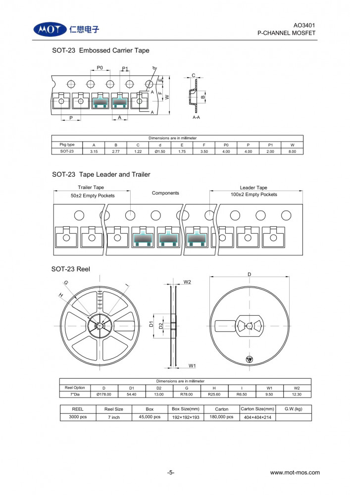 AO3401 datasheet page 5
