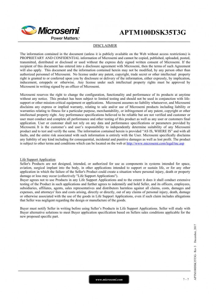 APTM100DSK35T3G datasheet page 7