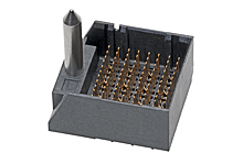 Impact 100 Ohm 4 Pair Vertical Orthogonal Header, Left Guided, Open Endwall, 8 Columns, 96 Circuits, Pin Length 4.90mm, Plated Through Hole Dimension 0.39mm, Lead Free