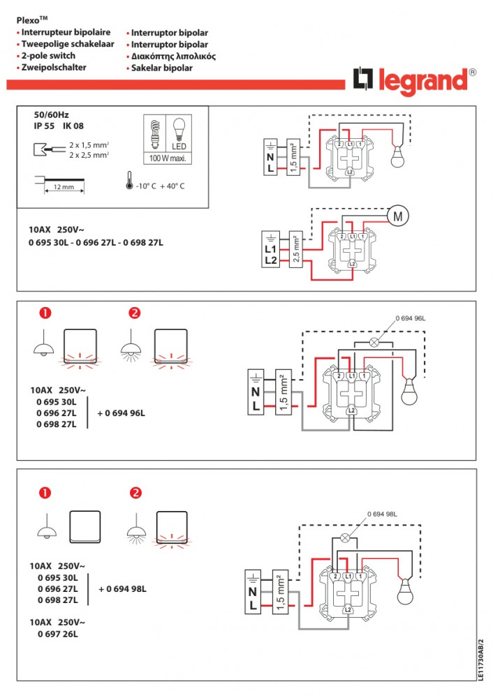 Legrand 069512L technical documentation, page 1