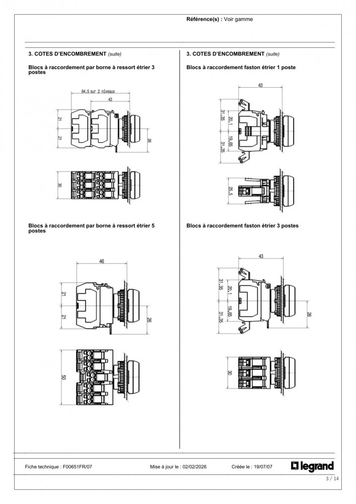 Legrand technical document, page 3
