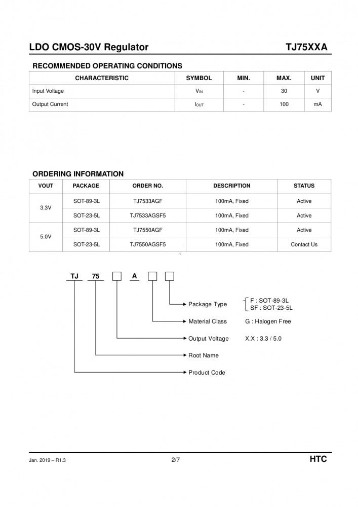TJ7533AGF datasheet page 2