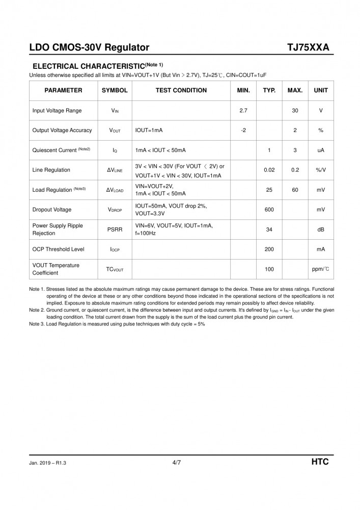 TJ7533AGF datasheet page 4