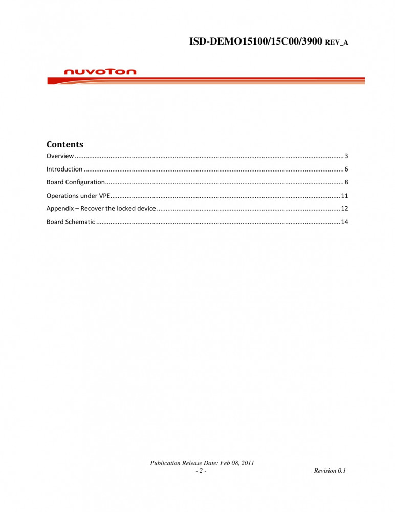 ISD-DEMO3900 manual page 2