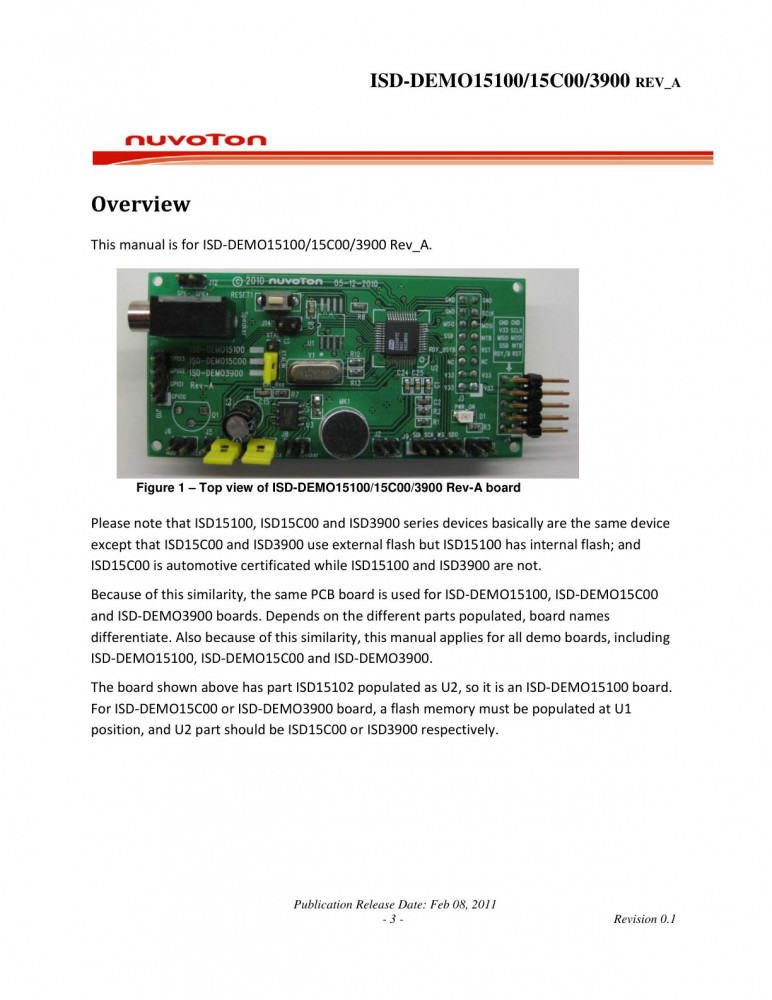 ISD-DEMO3900 manual page 3