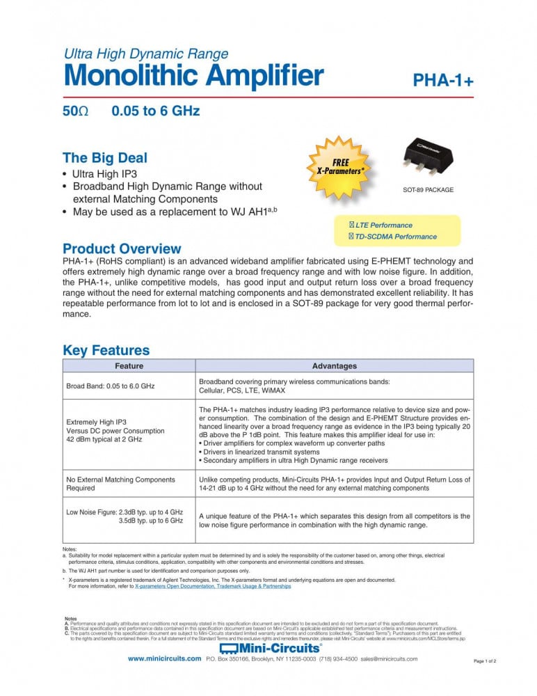 PHA-1+ technical document page 1