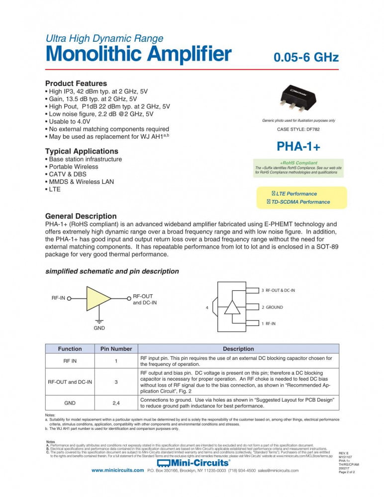 PHA-1+ technical document page 2