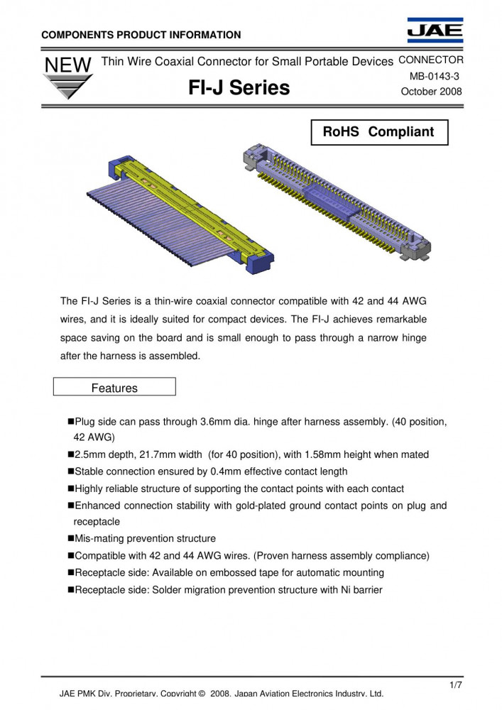 FI-J series technical document page 1