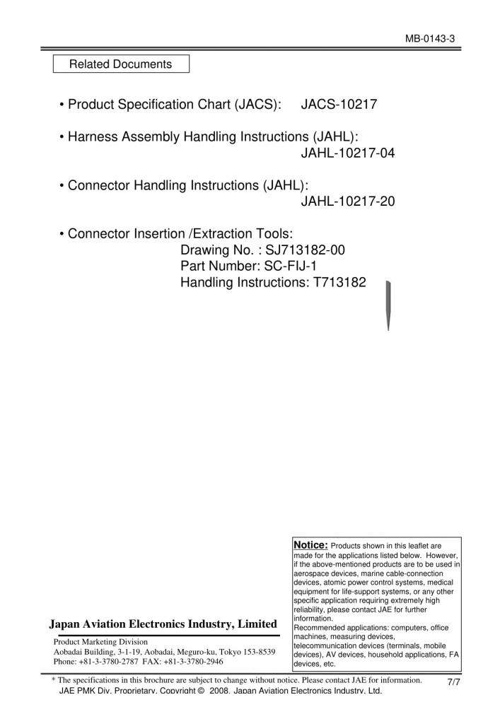 FI-J series technical document page 7