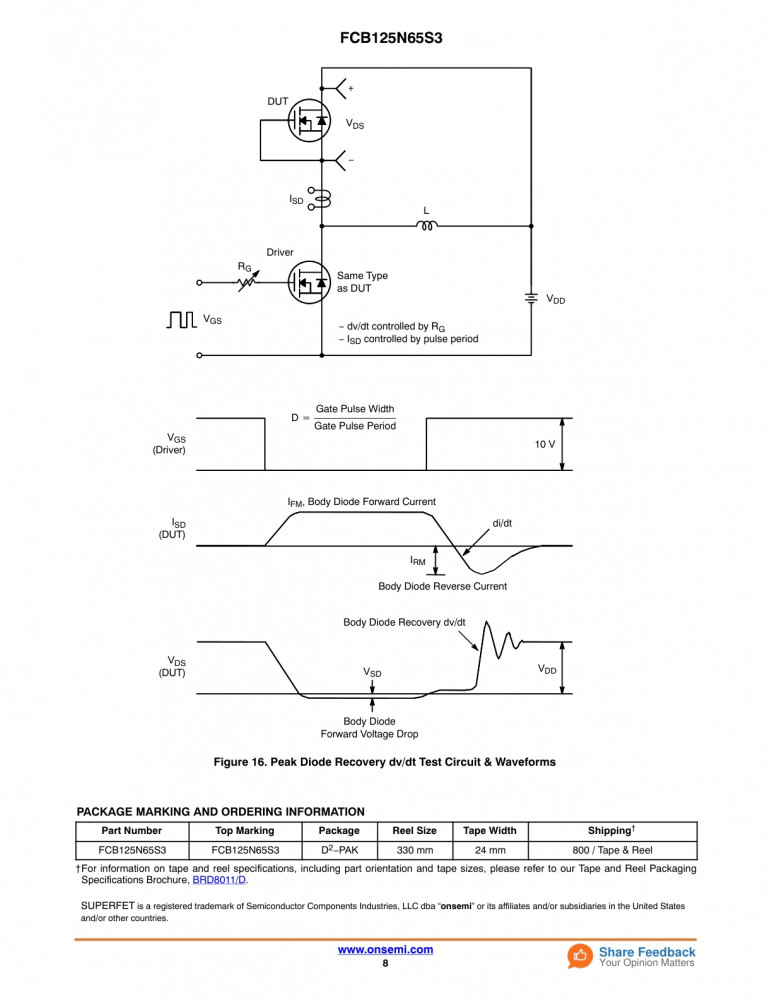 FCB125N65S3 datasheet page 8