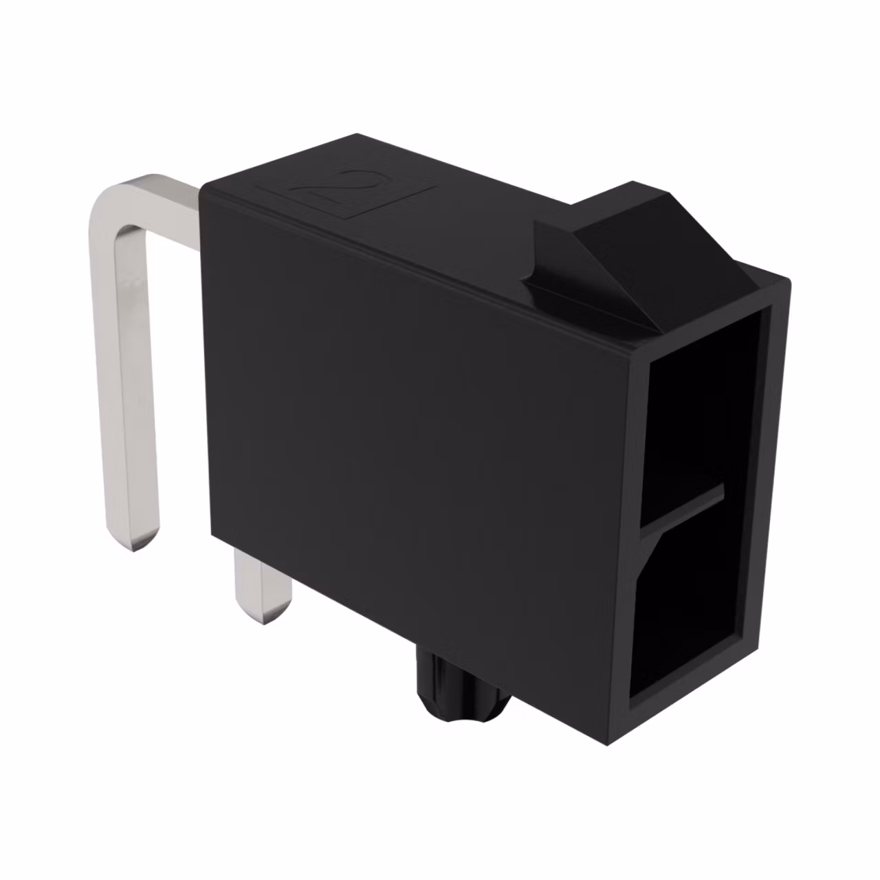 Mini-Fit Max Right-Angle Header, Dual Row, Through Hole, 10 Circuits, Matte Tin (Sn) Plating, Black, Glow-Wire Capable, Tray