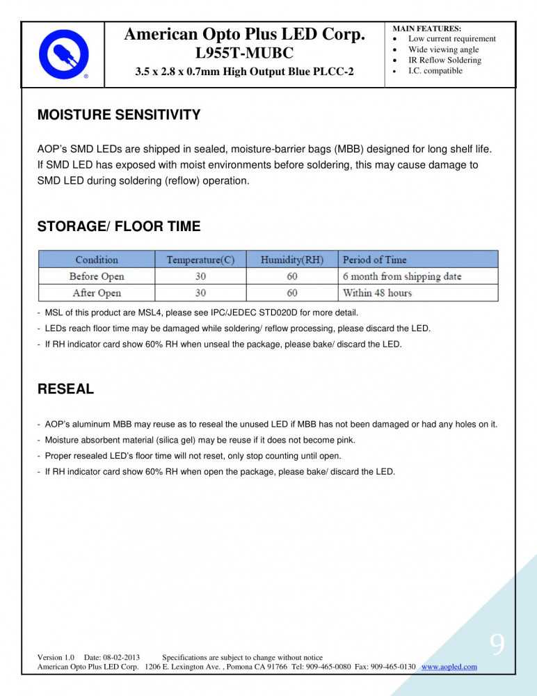 L955T-MUBC datasheet page 9