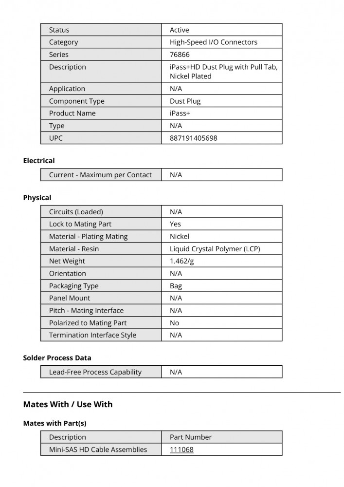 MOLEX product document image, page 2
