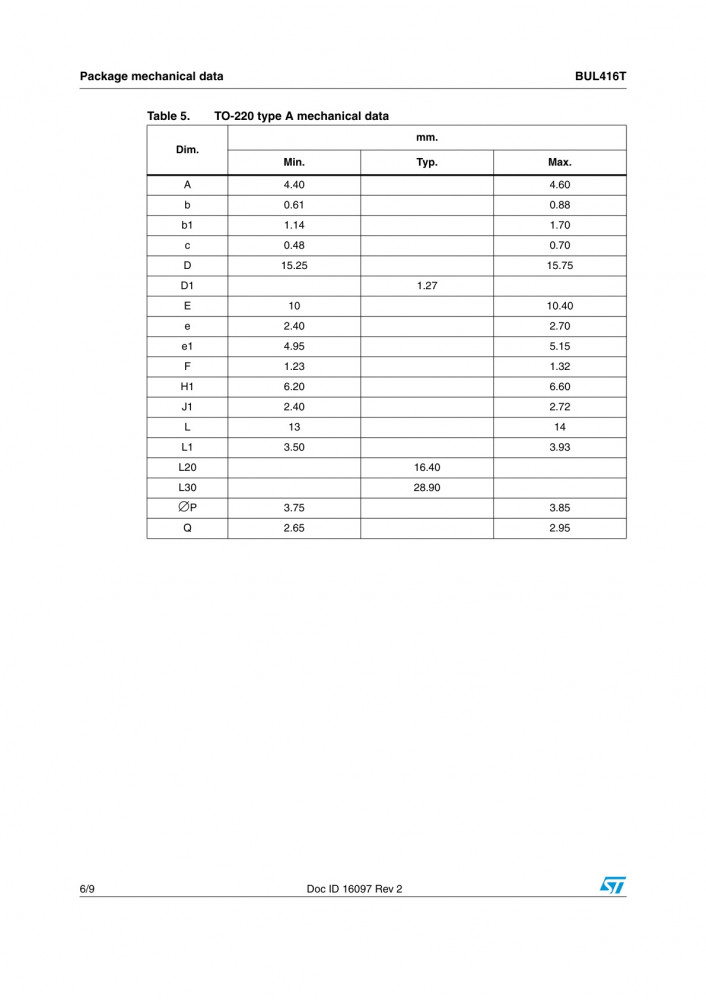 BUL416T datasheet page 6