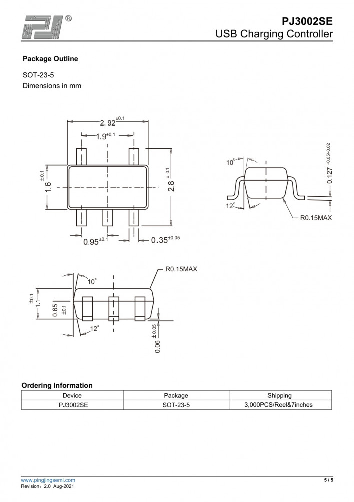 PJ3002SE datasheet page 5