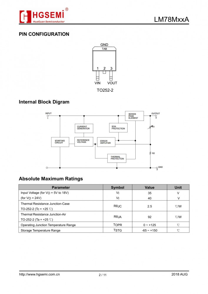 LM78M05ADT/TR datasheet page 2