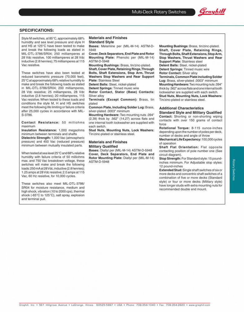 Grayhill technical document page 9