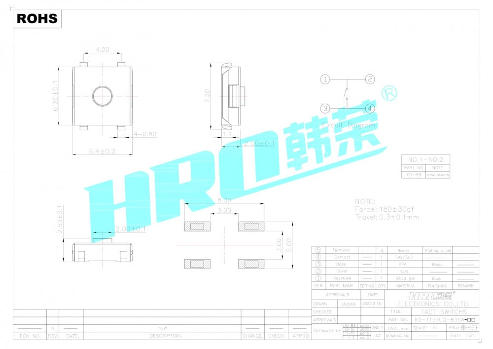 K2-1157UQ-B3SW-04 manufacturer drawing