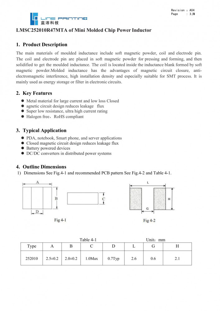 LMSC252010R47MTA datasheet page 3