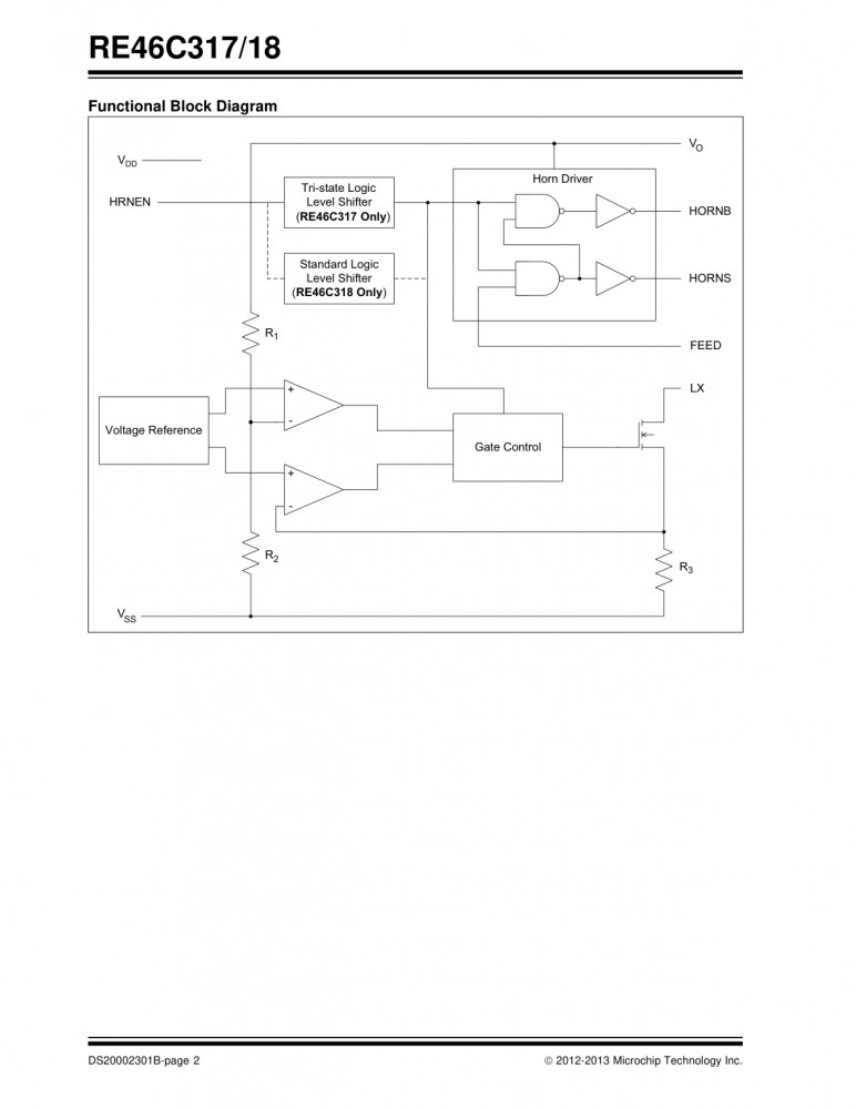RE46C317S8F datasheet page 2
