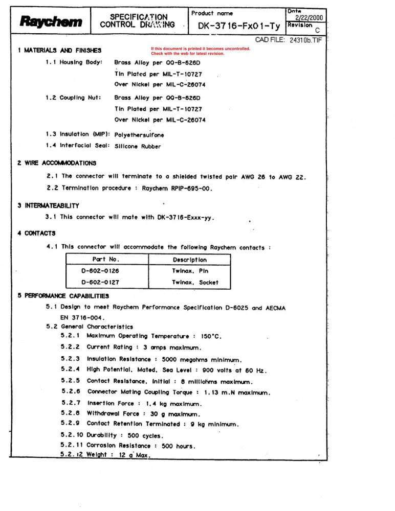 DK-3716-F201-TS specification drawing page 2