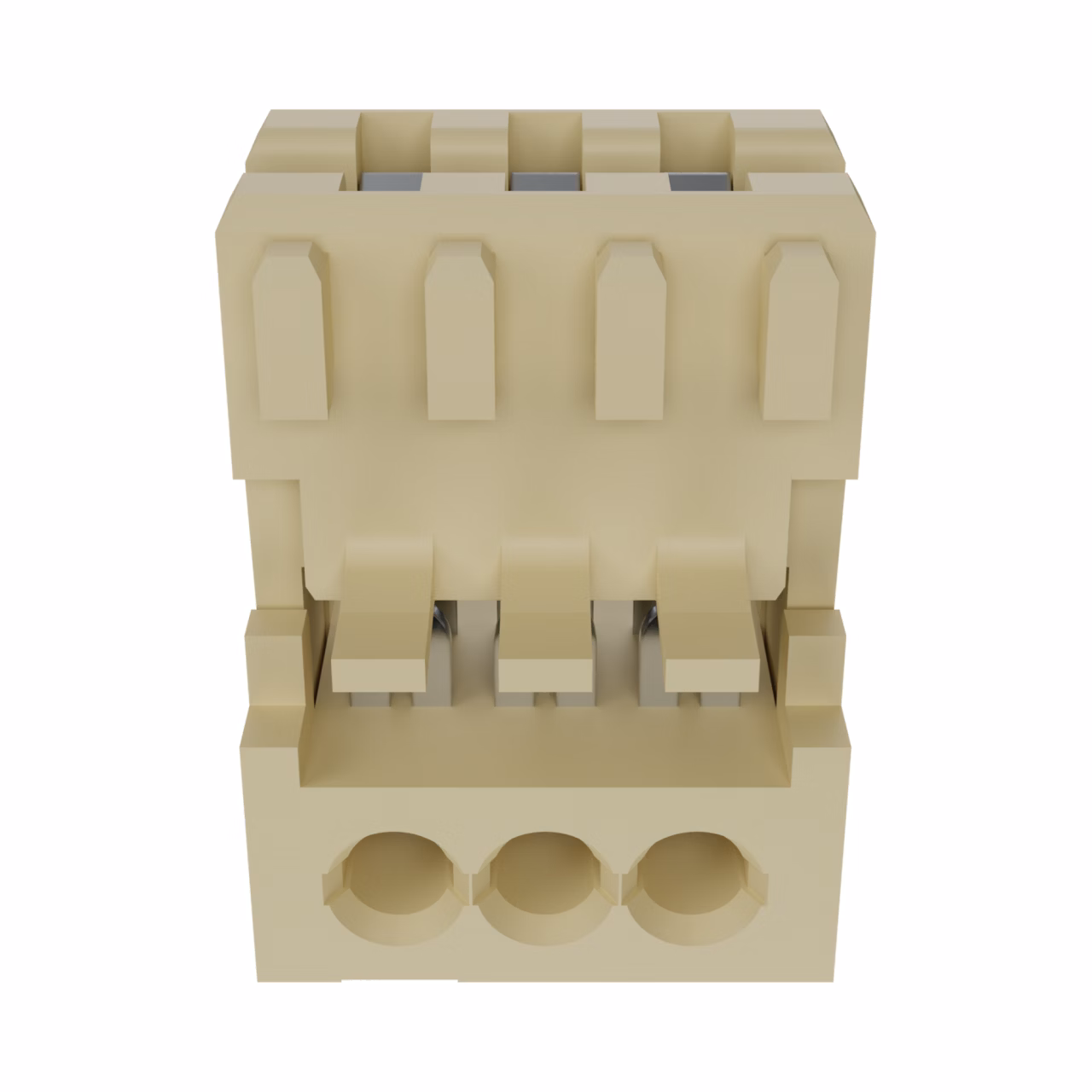 Appli-Mate RAST 2.5 IDT Connector, 2.50mm Pitch, Direct/Indirect, Female, Beaded Terminal, 3 Circuits, All Position Keys, Open Endwalls for sale