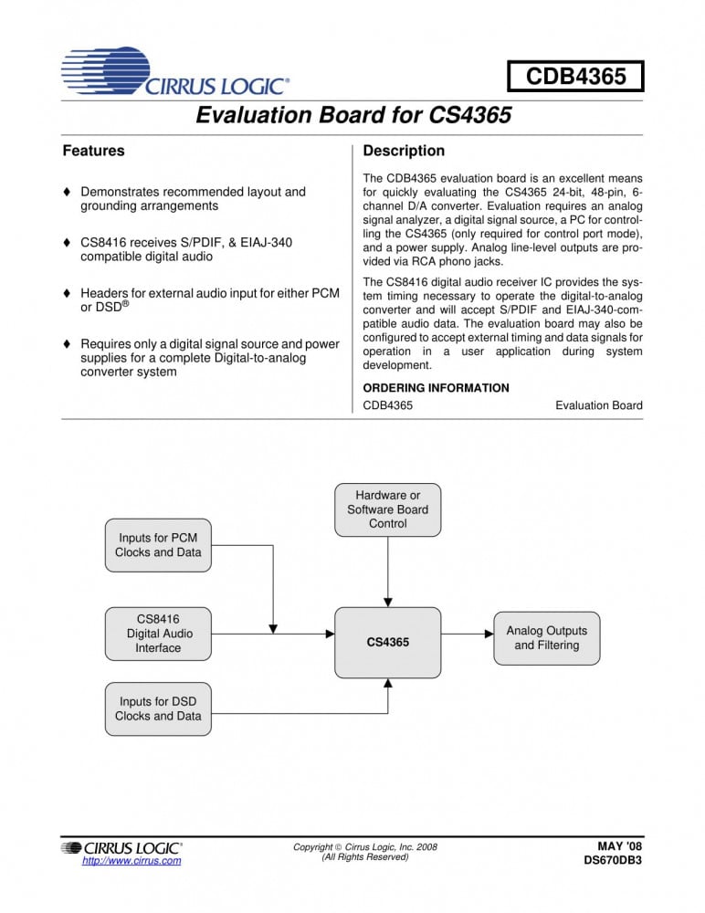 CDB4365 technical document page 1