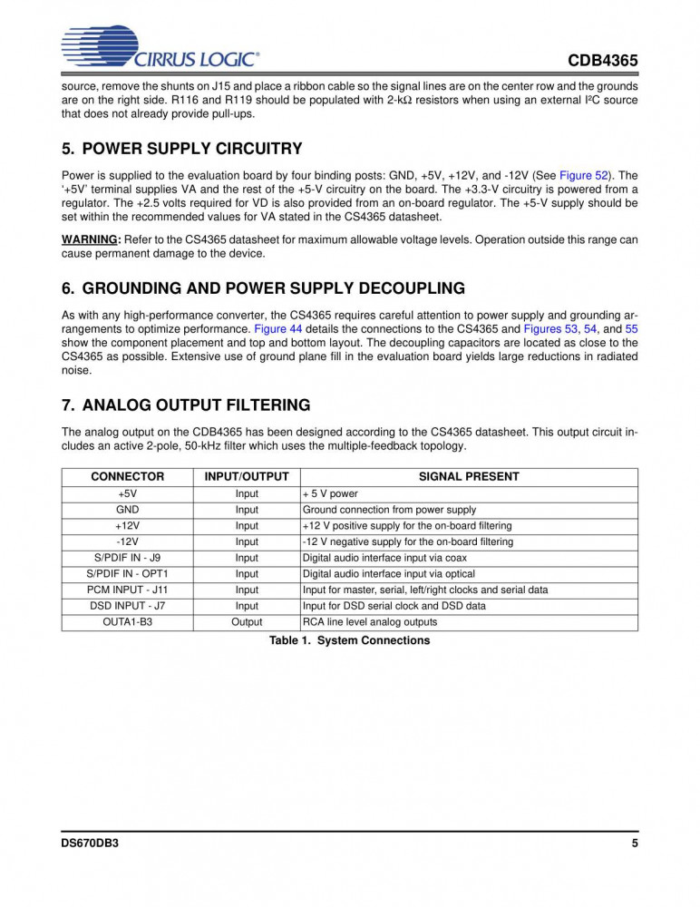 CDB4365 technical document page 5