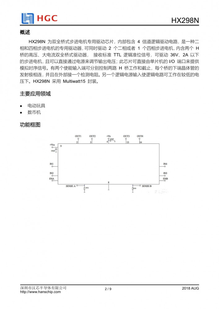 HX298NG datasheet page 2