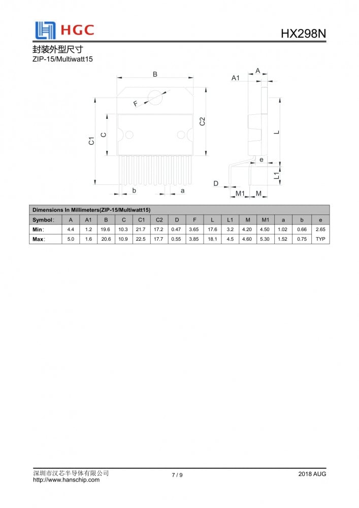 HX298NG datasheet page 7