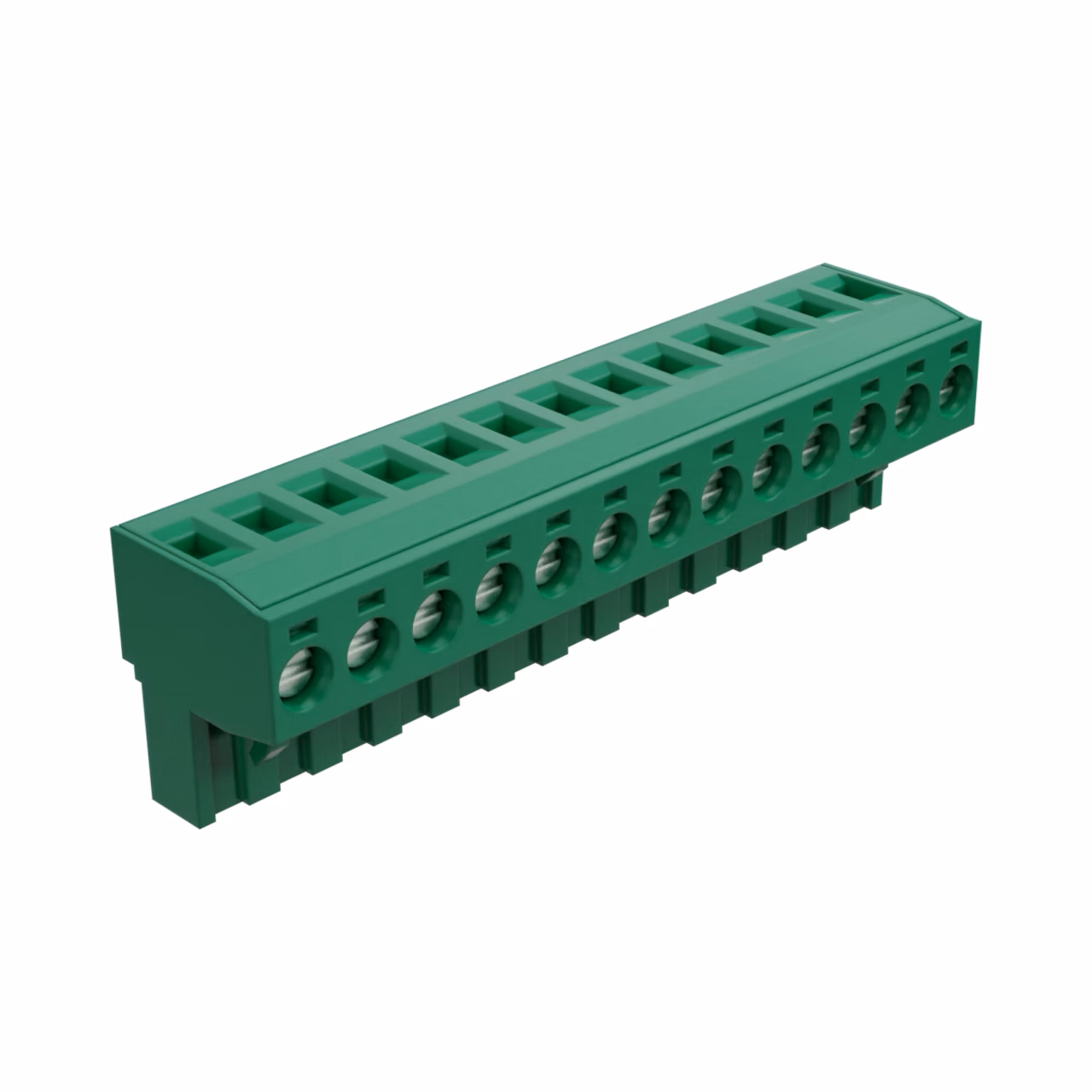5.08mm Pitch Eurostyle Horizontal Plug, with Standard Imprinting, Green Housing, Gold (Au) Plated, 13 Circuits for sale