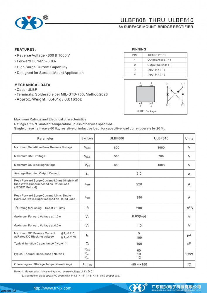 ULBF810 datasheet page 1