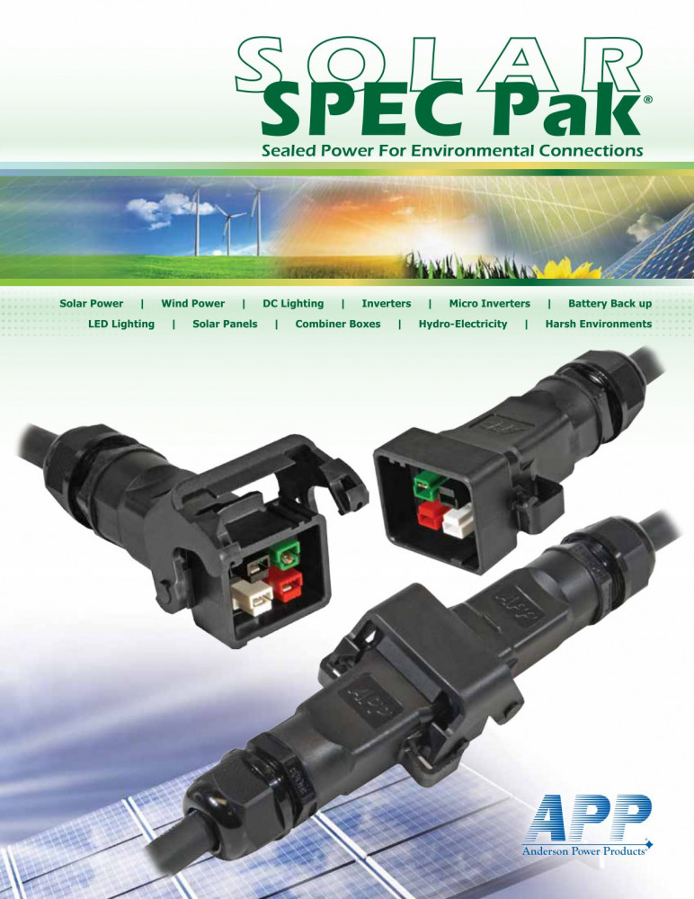 Anderson Power Solar SPEC Pak datasheet page 1