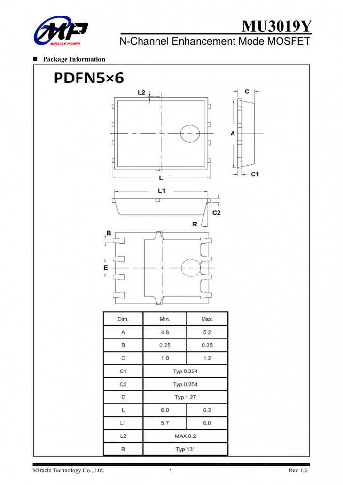 MU3019Y datasheet page 5