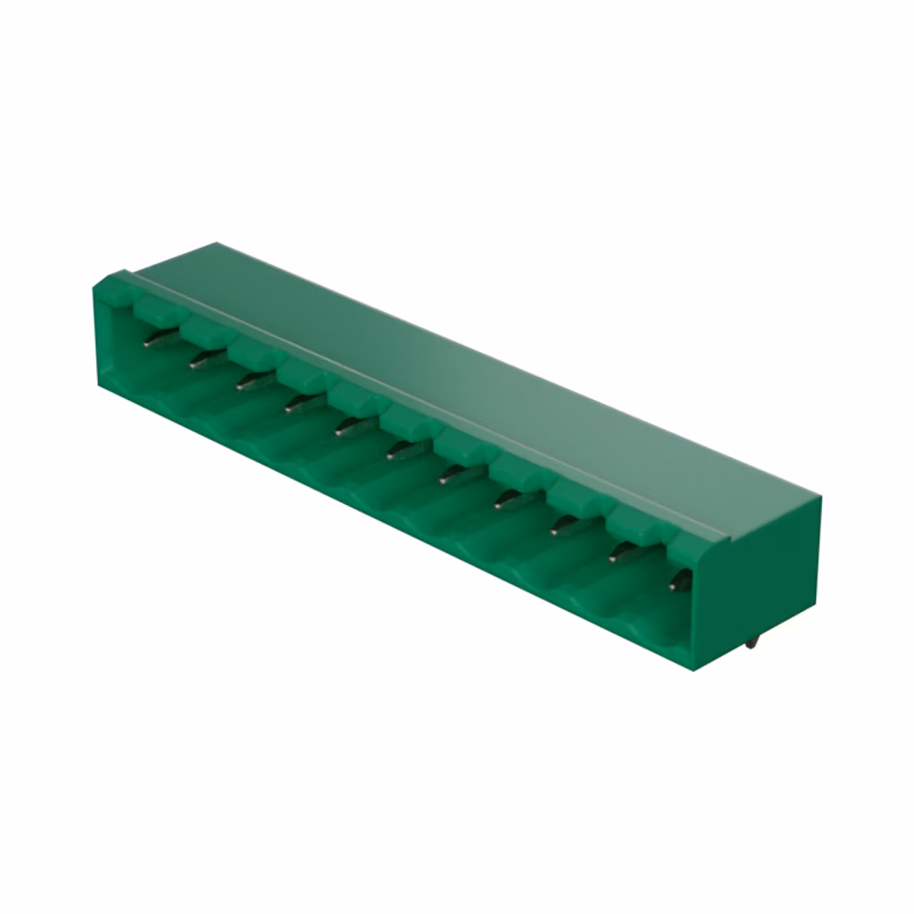 5.08mm Pitch Eurostyle Right-Angle PCB Header, Green Housing, 11 Circuits for sale