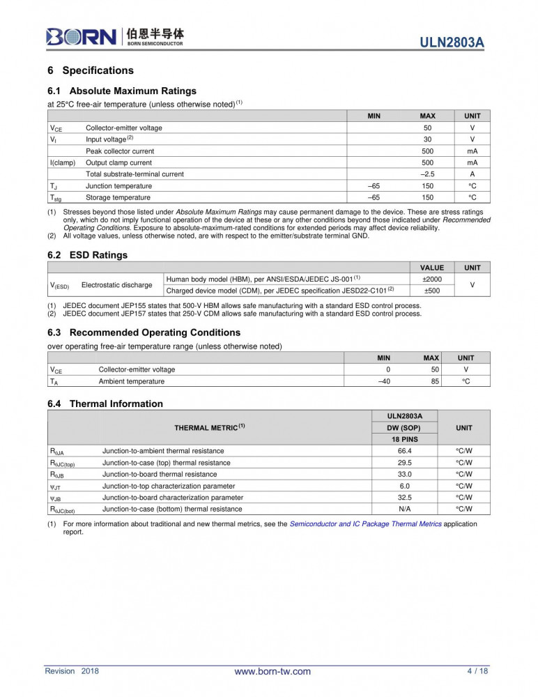 ULN2803A datasheet page 4