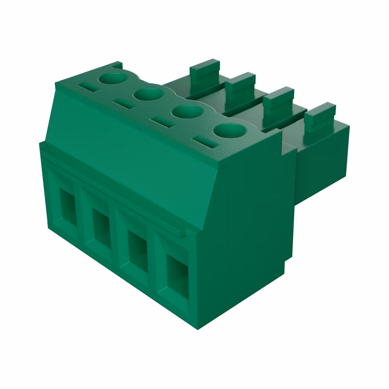 3.81mm Pitch Eurostyle Horizontal Plug, Green Housing, 4 Circuits for sale