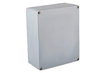 Enclosure, Die-cast Aluminum, S-8100 Series, without External Mounting Flanges, 330 x 230 x 181mm Outside Dimensions, Light Grey RAL 7035