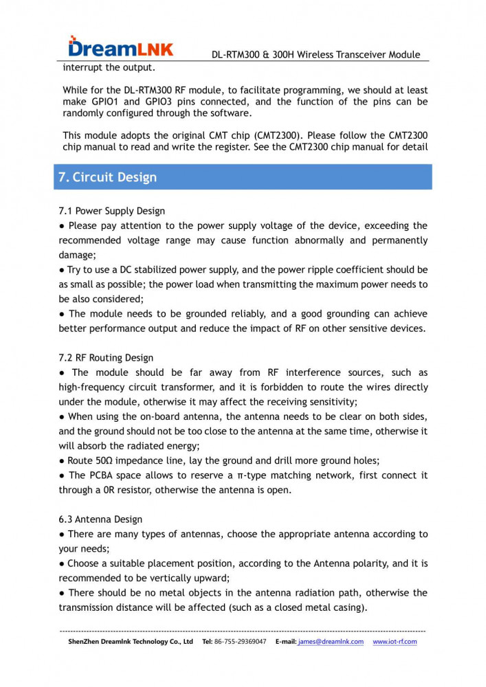 DL-RTM300 datasheet page 10